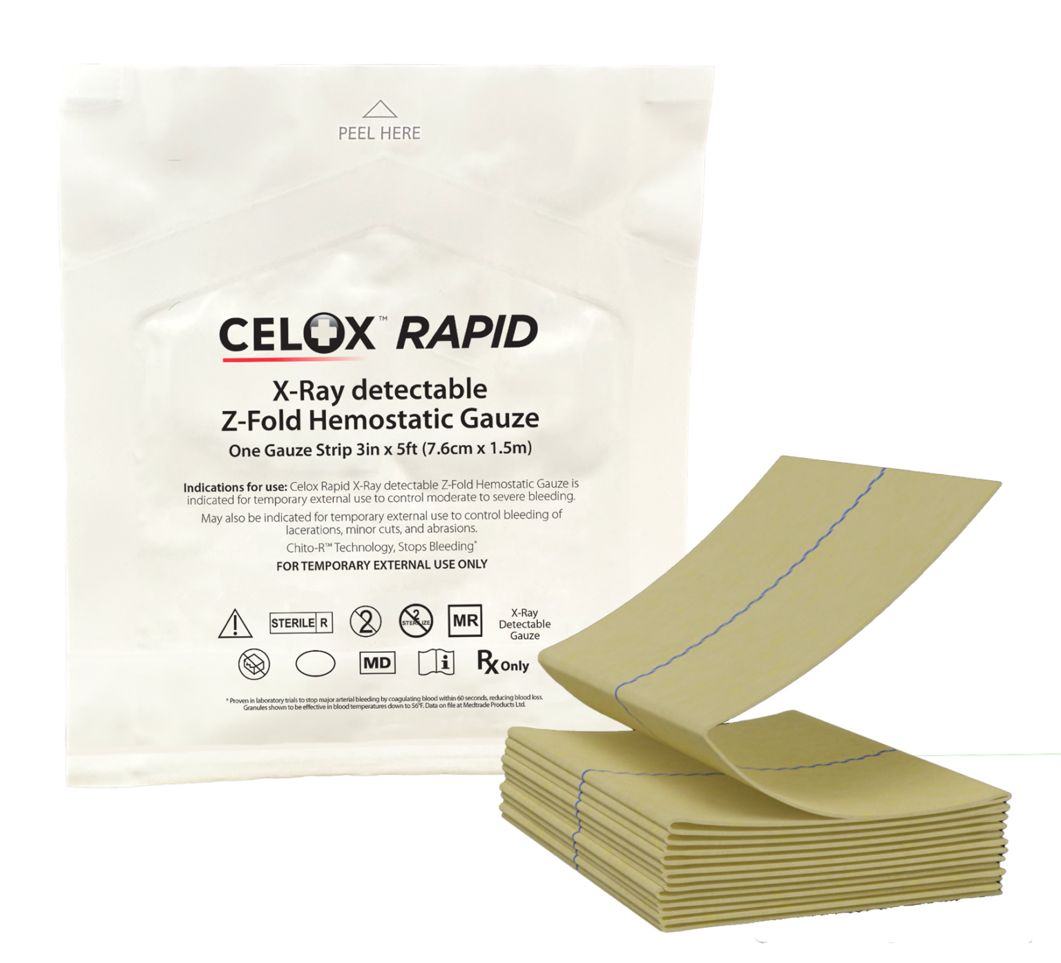 CeloxTM Rapid X-Ray Detectable Z-Fold Hemostatic Gauze • OMNI-STAT®